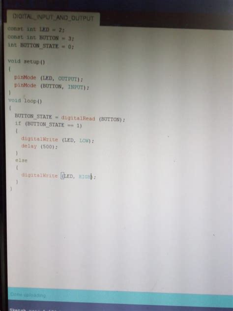 digital i p and o p with arduino along with use of serial