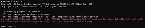 system text json code gen could not load file or assembly microsoft