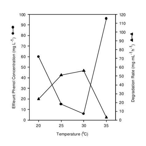 The Effect Of Temperature On The Effluent Concentration And Rate Of