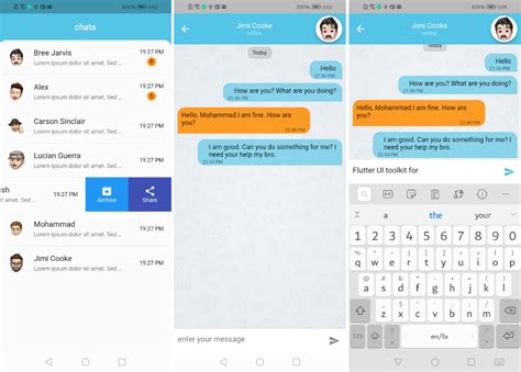 simple chat ui build with flutter best flutter apps