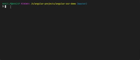 implement angular server side rendering with one command