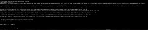 error creating laravel project from command line stack overflow