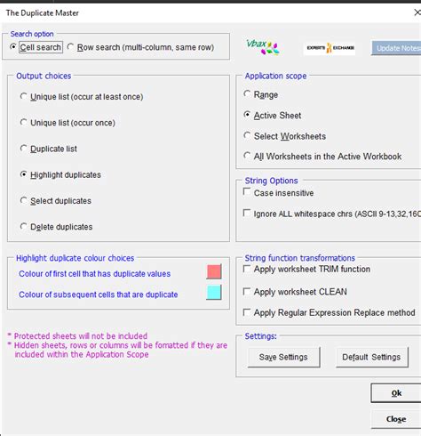 excel finding duplicates message box vba macro stack