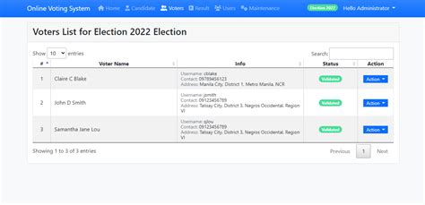 online voting system using php and sqlite with free source code
