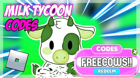 2022 New 🐮 Roblox Milk Tycoon Codes 🐮 All Obby Codes Youtube