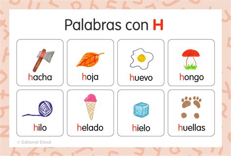 100 Palabras Con H Con Imágenes