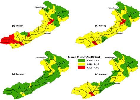 Spatial Variation Of The Dunne Runoff Coefficient According To
