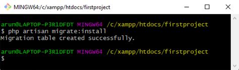 laravel migration commands javatpoint