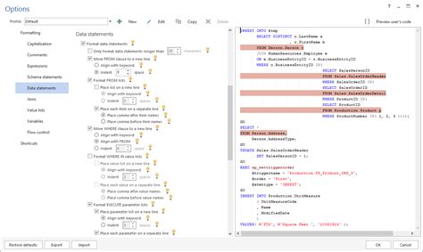 apexsql refactor vs redgate® sql prompt formatting part 3 common