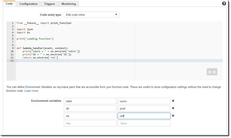 python printing environment variables