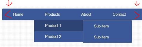 javascript very long horizontaly dropdown navigation menu jquery