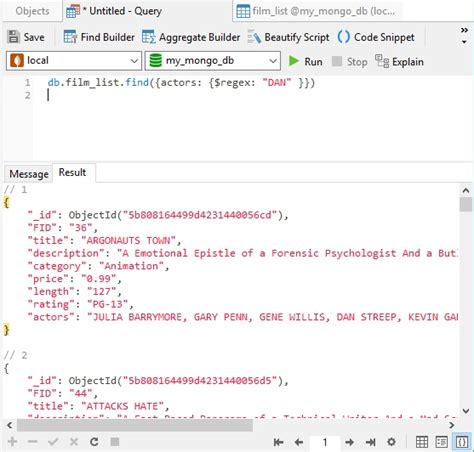 mongodb find keyword