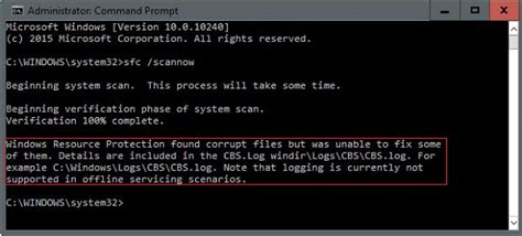 [solved] windows resource protection found corrupt files but was unable