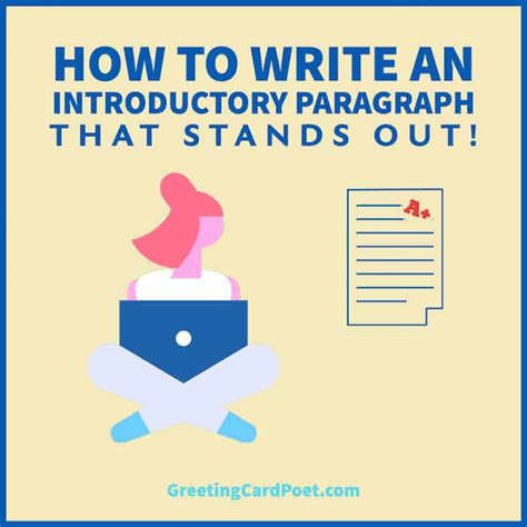 how to write an introductory paragraph that sings