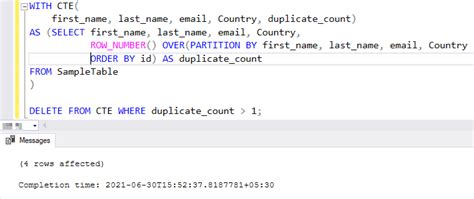 delete duplicate rows in sql server sql server guides