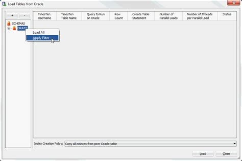 loading data from an oracle database into a timesten database