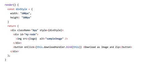 how to download html dom node as image or zip file in react