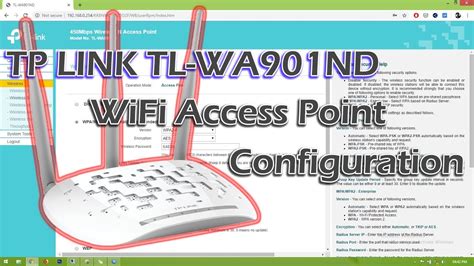 Tp Link Wifi Access Point Configuration Youtube
