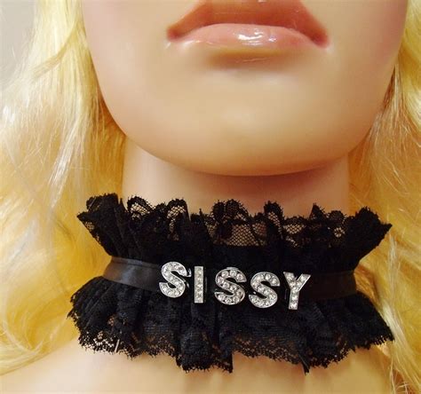 Any Size Personalized Choker Black Pink Lace Sissy Ddlg Bdsm Etsy