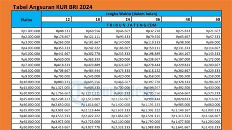 Brosur Kredit Kur Bri 25 Juli 2024 Pinjaman Rp 40 Juta Cicilan Mulai