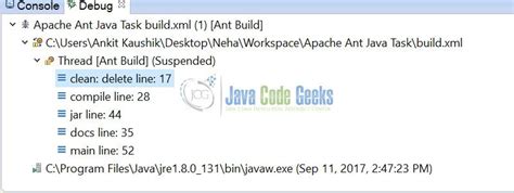 apache ant java debug example examples java code geeks 2022