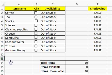 how to insert a checkbox in excel