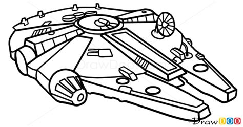 How To Draw Millennium Falcon Star Wars Spaceships Star Wars