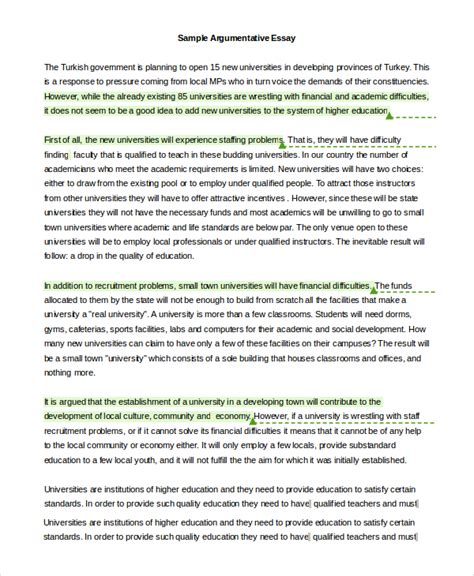 Free 19 Argumentative Essay Samples And Templates In Pdf Ms Word