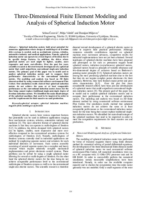 Pdf Three Dimensional Finite Element Modeling And Analysis Of