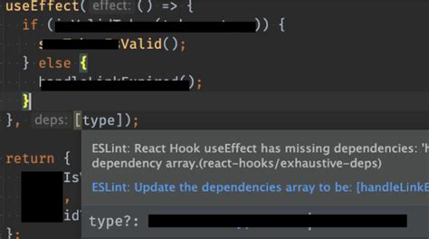 javascript useeffect is missing dependencies eslint auto fix