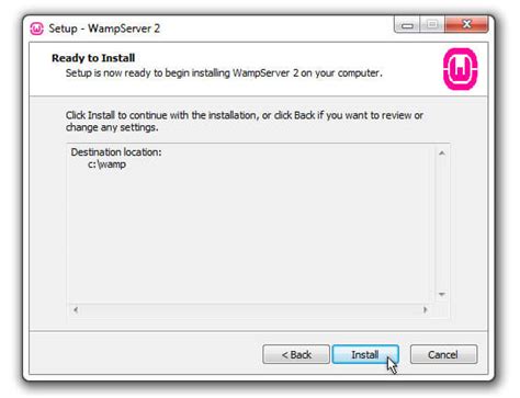 wamp server stack localhost for development and testing