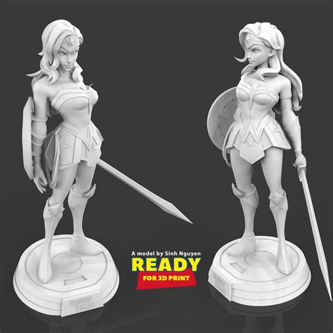 3d File Wonder Woman Stylized 👩 ・3d Printer Design To Download・cults