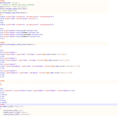 update multiple rows in php mysql stack overflow