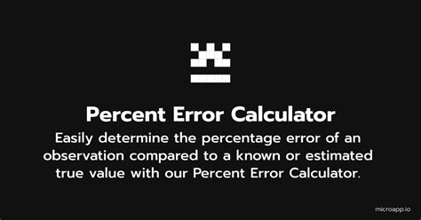 Percent Error Calculator