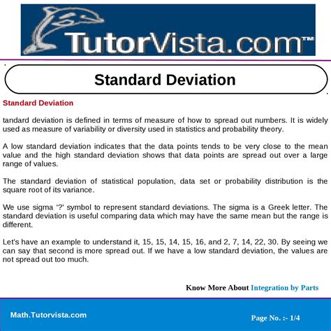 Standard Deviation By Tutorvista Team Issuu