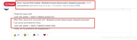 [bug之路]cannot find module ‘ babel compat data corejs3 shipped proposals