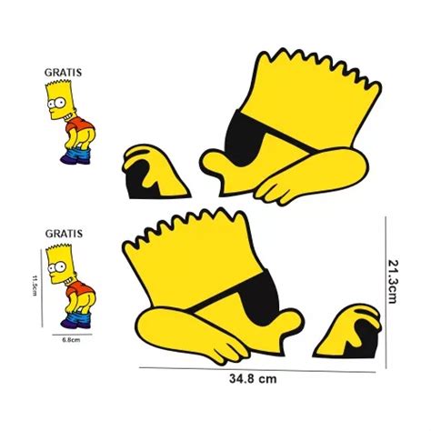 Stickers Bart Manejando Y Calcomanías Gratis Meses Sin Intereses