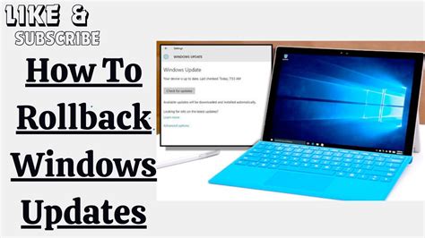 How To Rollback Windows Updates Youtube