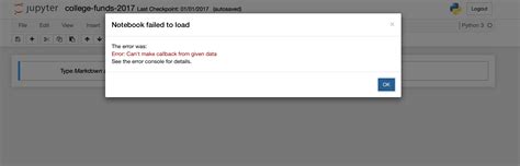 testing rc and existing notebook failed to load · issue 2733 · jupyter