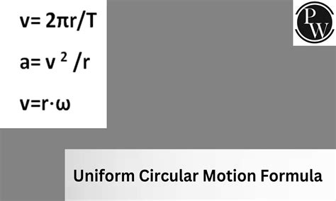 Uniform Circular Motion Formula Definition Solved Examples