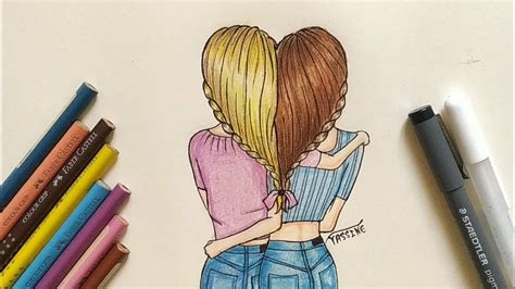 Dibujos Faciles De Mejores Amigas Paso A Paso Como Dibujar Dos My Xxx