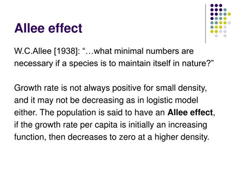 Ppt Reaction Diffusion Models With Allee Effects Powerpoint