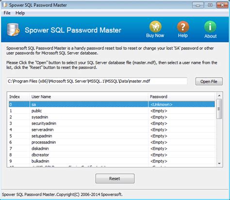 spower sql password master user guide