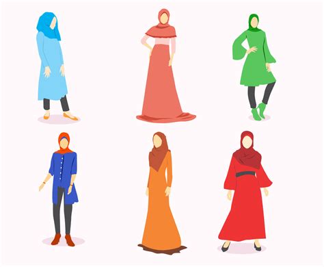 Hijab Fashion Vector Vector Art And Graphics