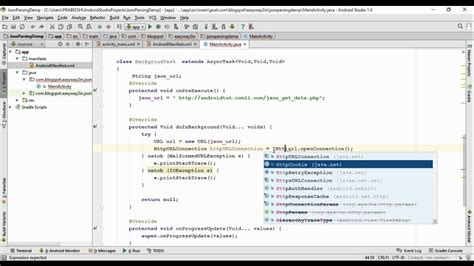 android json parsing read data from mysql database using json youtube