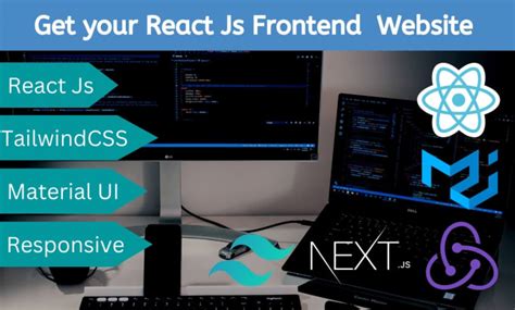 develop responsive react js website in react js material ui tailwindcss