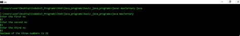 java program to find maximum between three numbers using ternary