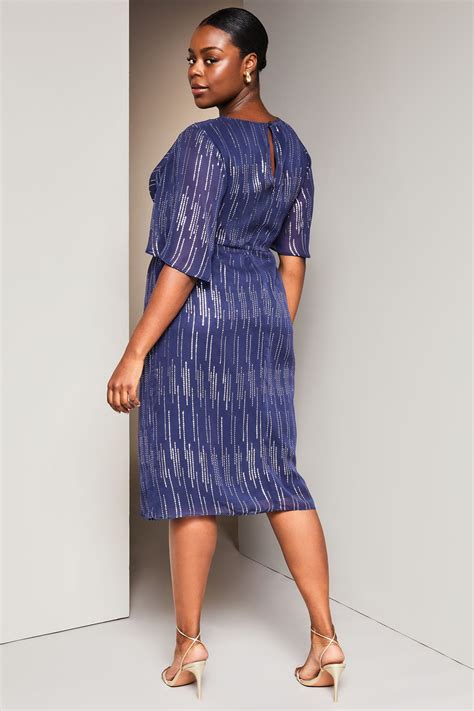 Buy Lipsy Navy Blue Curve V Neck Wrap Midi Dress From Next Ireland