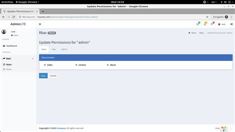 github yii2cmf yii2 rbac module rbac module that allows you to edit
