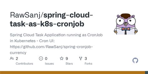 github rawsanj spring cloud task as k8s cronjob spring cloud task